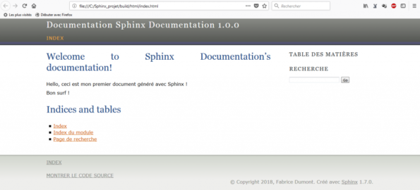 Installation de Sphinx, générateur de documentation libre – Le coin du ...