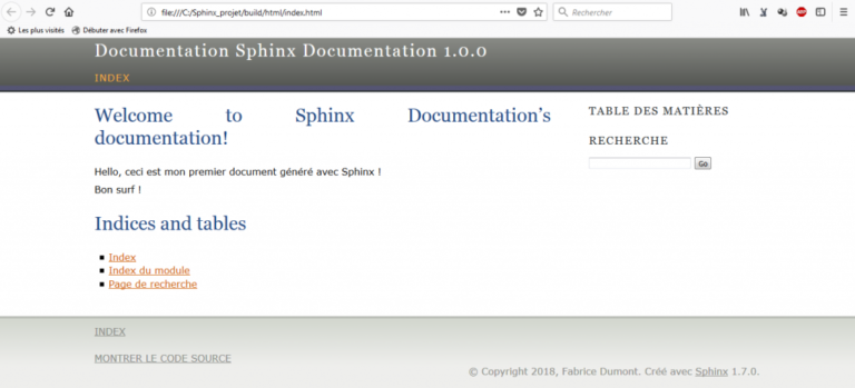 Installation de Sphinx, générateur de documentation libre – Le coin du ...
