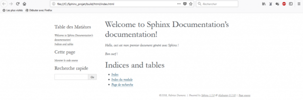 Installation de Sphinx, générateur de documentation libre – Le coin du ...