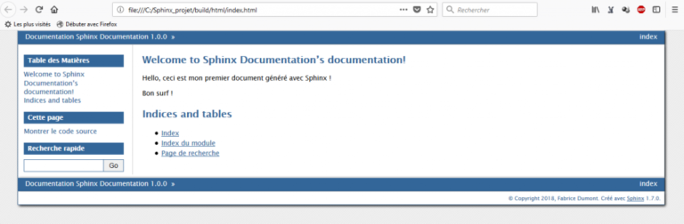 Installation de Sphinx, générateur de documentation libre – Le coin du ...
