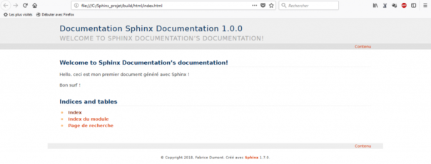Installation de Sphinx, générateur de documentation libre – Le coin du ...