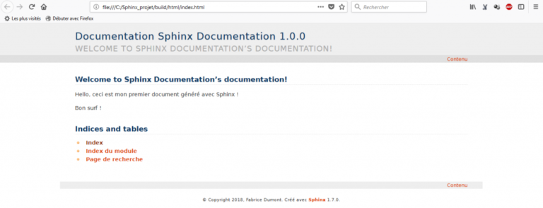 Installation de Sphinx, générateur de documentation libre – Le coin du ...