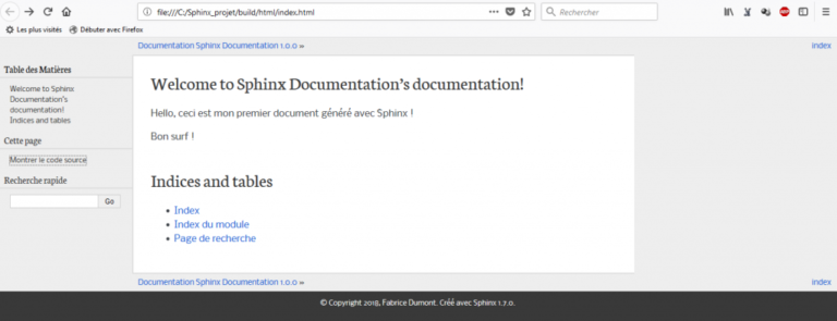 Installation de Sphinx, générateur de documentation libre – Le coin du ...